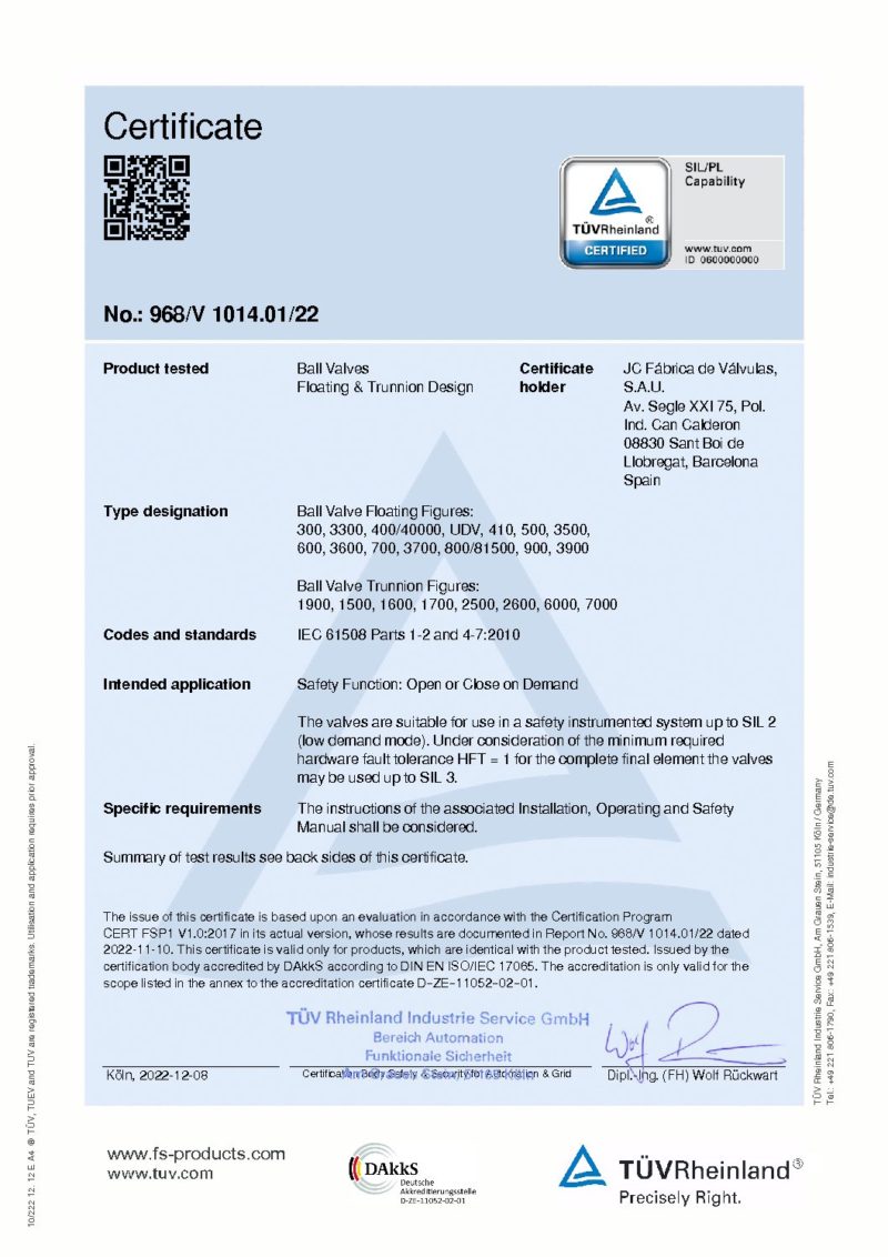 SIL Certificate - Katup Industri Indonesia